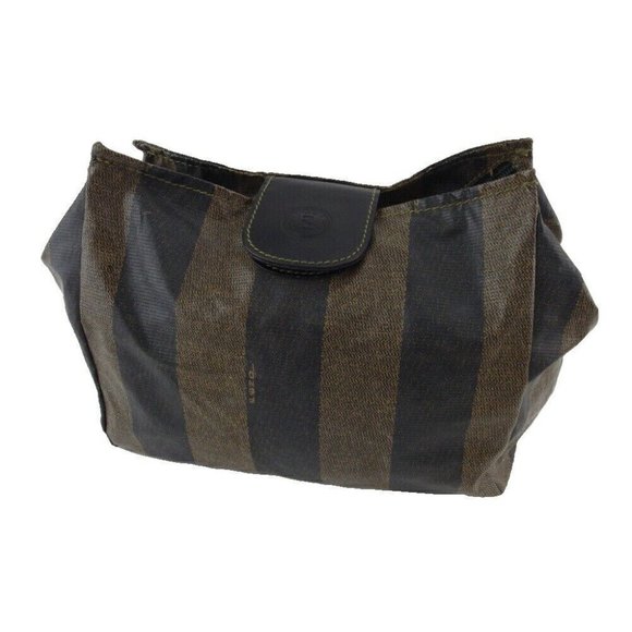 Fendi | Bags | Fendi Pouch Pecan Coating Canvas X Leather Authentic Used | Poshmark